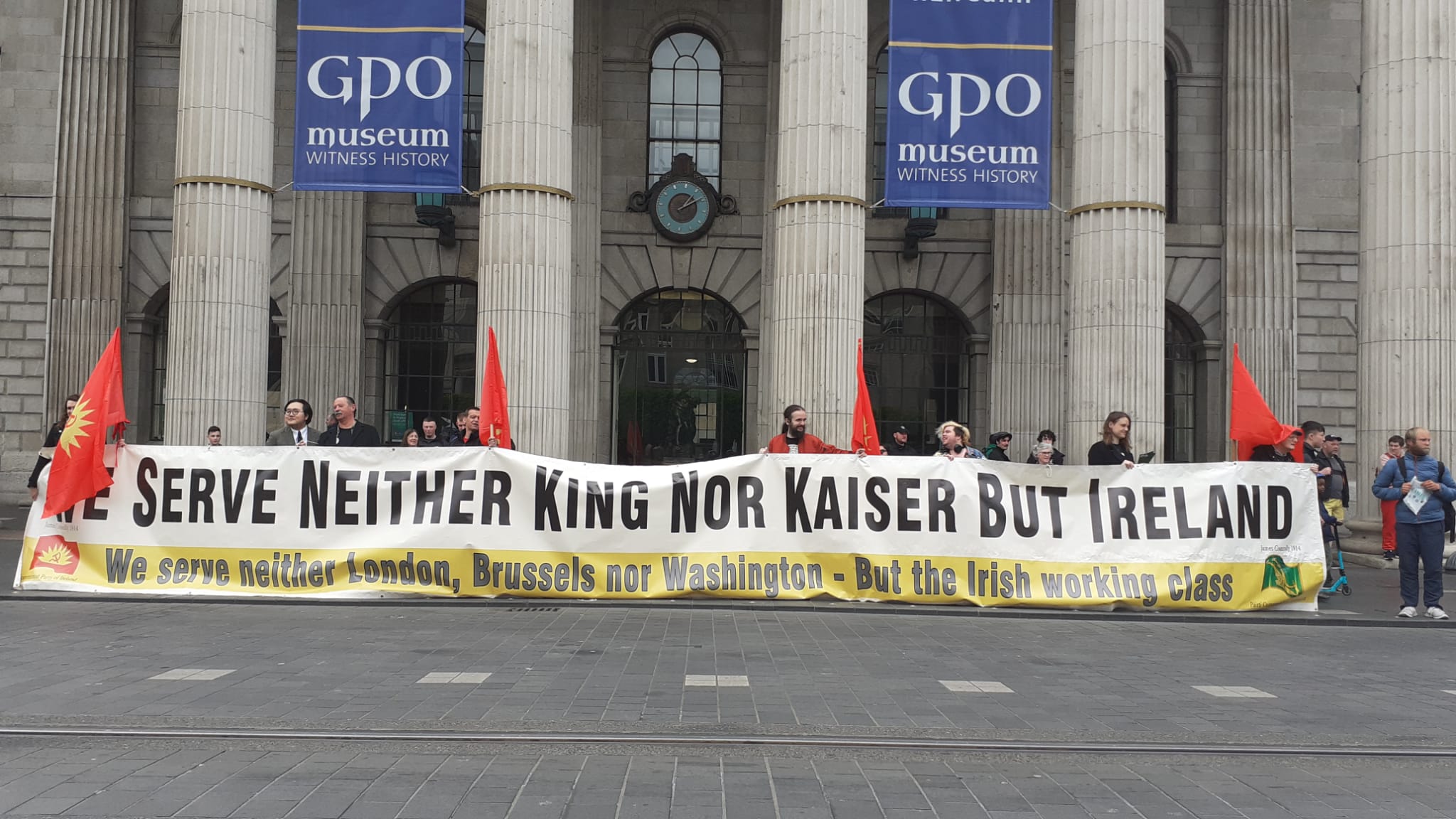 The CPI took part in a protest organised at the GPO in Dublin today ...